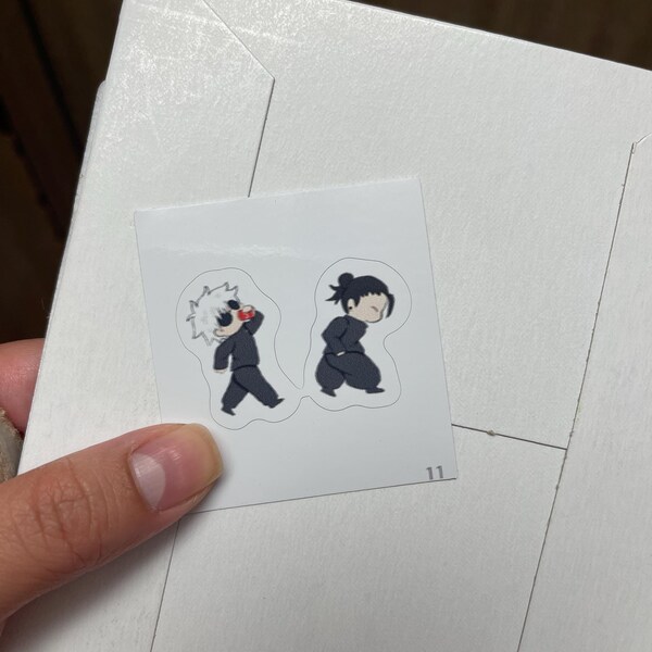 Gojo and Geto Walking Sticker, Law and Luffy, Kiss-cut Stickers, JJK ...
