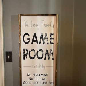 Personalized Game Room Sign No Cheating No Fighting No - Etsy
