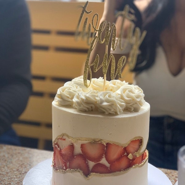 Twenty Fine Cake Topper/ 29th Birthday/ 25th Birthday - Etsy