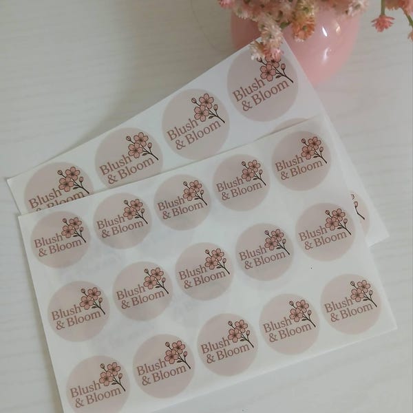 Personalized Round Business Logo Stickers | Personalized Stickers ...