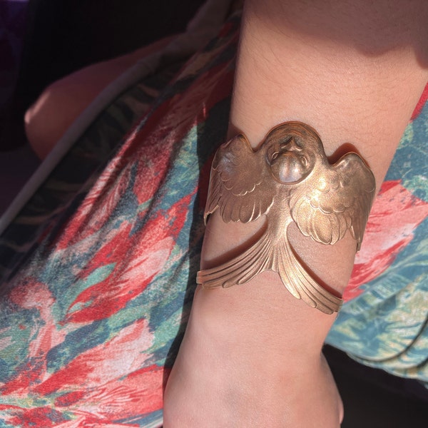 Swallow Bracelet in Polished Brass - Etsy