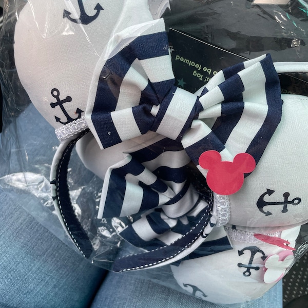 Sail Away Anchor Cruise Mouse Ears, Cruise Mouse Ears, Navy Mouse Ears ...
