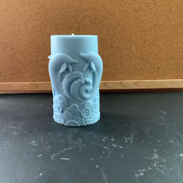 Christmas Pillar Candle Silicone Mold-embossed Santa Claus/elk ...