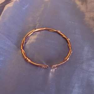 Thick Wave Copper Bangle Bracelet Arm Cuff Adjustable - Etsy