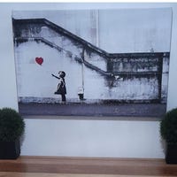 Grizzly Bear Bunt Splash Quadrat Wand Kunst gerahmte Leinwand Bild ...
