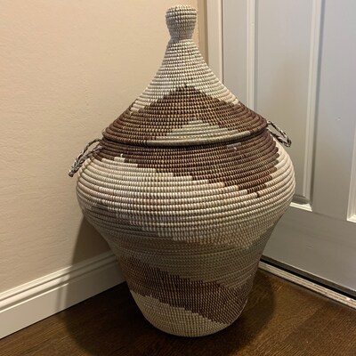 First Aid Kit Basket, Medicine Cabinet, Wicker, Red and White, Storage ...