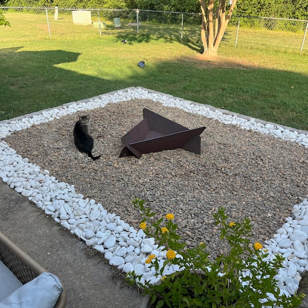 Large Corten Weathering Steel Fire Pit - Etsy