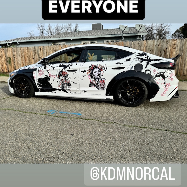 Dragon JDM Samurai Car Decal; Universal Fit Custom Car Decals for All ...