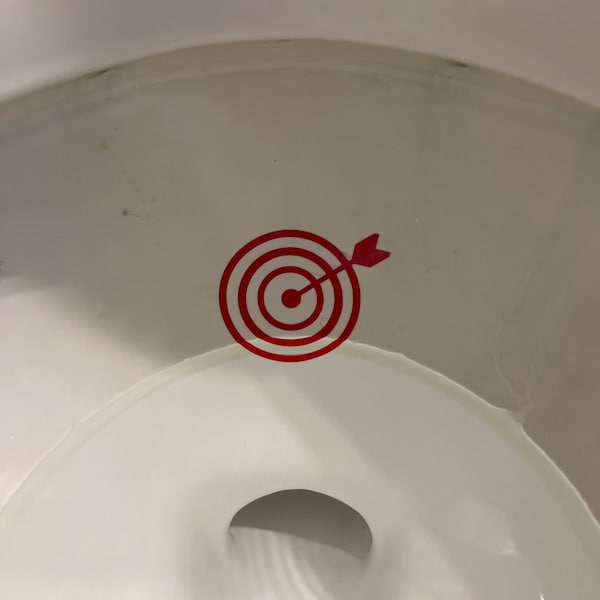 Bullseye Toilet Target Sticker – Potty Training Aid Vinyl Decal 4in X ...