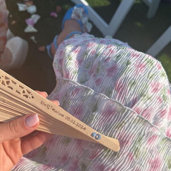 Personalized Hand Fan Wedding/ Custom Sandalwood Hand Fans/ Rustic Fans ...