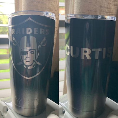 Las Vegas Raiders Powdercoated Yeti Tumbler, Free Personilization - Etsy