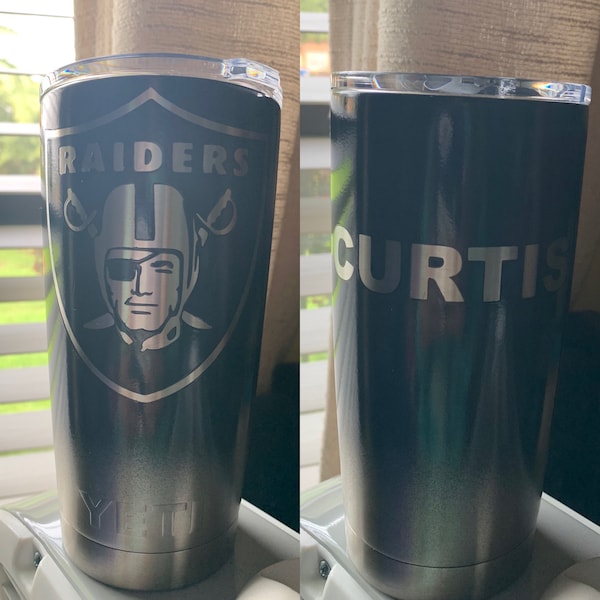 Las Vegas Raiders Powdercoated Yeti Tumbler, Free Personilization! - Etsy