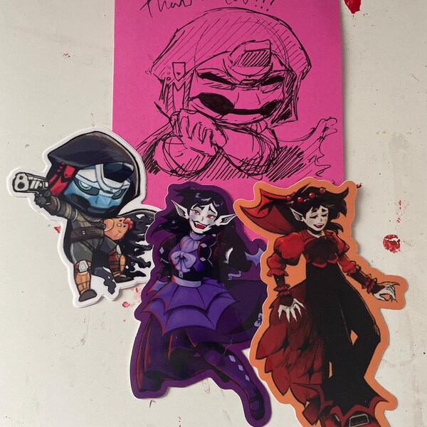 Destiny 2 Chibi of Cayde 6, Ikora, and Zavala Sticker Decal 3 In. - Etsy