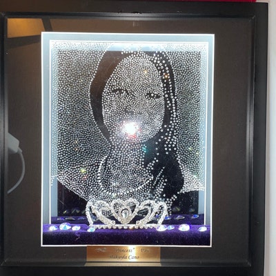 Custom Portrait Rhinestone Crystals Diamante Template Digital Download ...