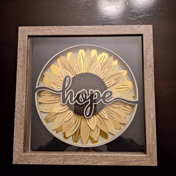 3D HOPE Svg - MENTAL HEALTH Awareness Shadowbox Svg - for Cricut - for ...