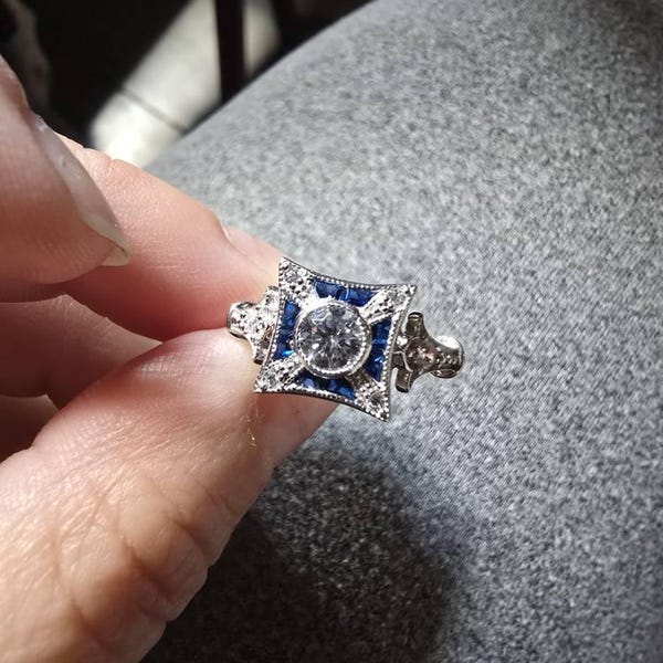 Old Mine Cut Moissanite Diamond Drop Earring, Solitaire Omega Back ...