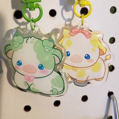 Fruit Cow Stickers, Kawaii Cow Sticker, Cute Strawberry Cow Sticker ...