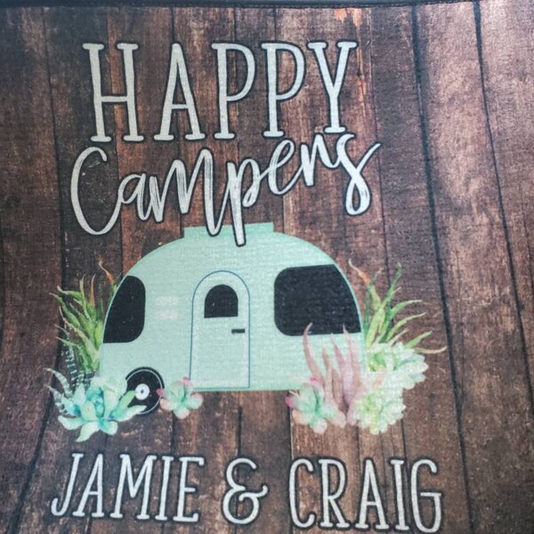 Personalized Camping Mat, Custom Camp Site Door Mat, Monogram Camping ...