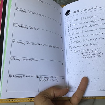 Weekly Planner, WO2P, Undated Planner, Midori Insert, Travelers ...