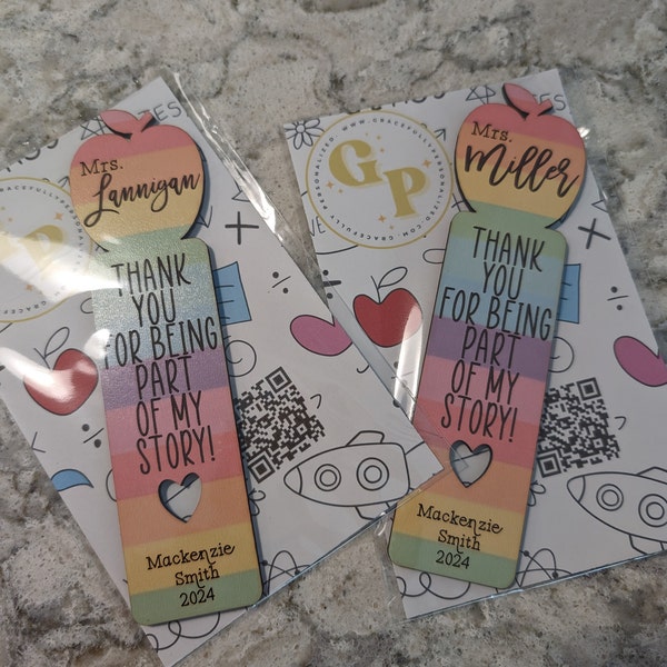Teacher Bookmark, Teacher Appreciation Gift, Christmas Teacher Gift ...