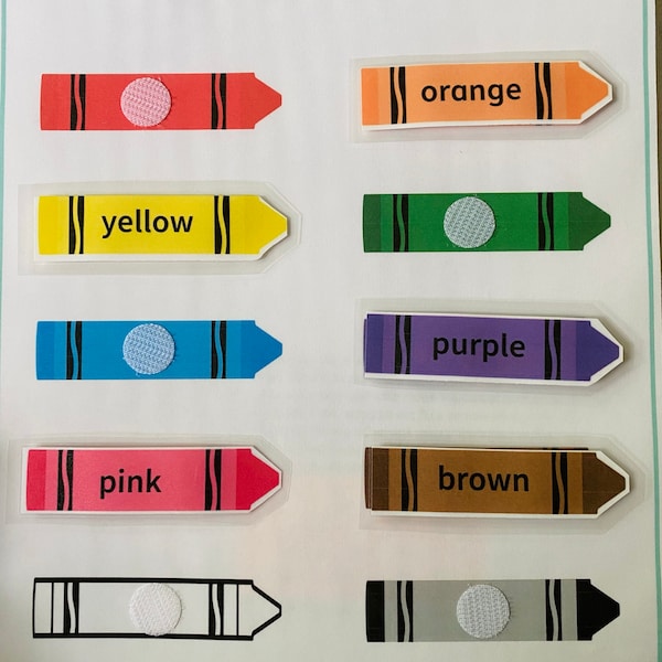 Color Matching Game, Busy Book Printable, Educational Activity ...