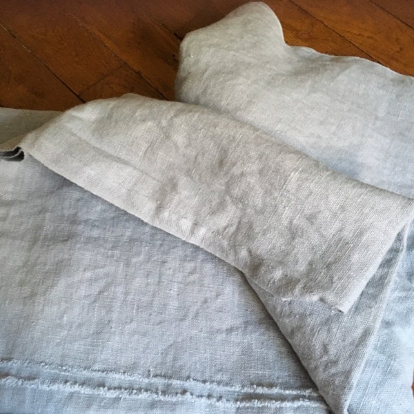 Plain Heavy Weight Linen Fabric by the Yard or Meter, Rustic Weave ...