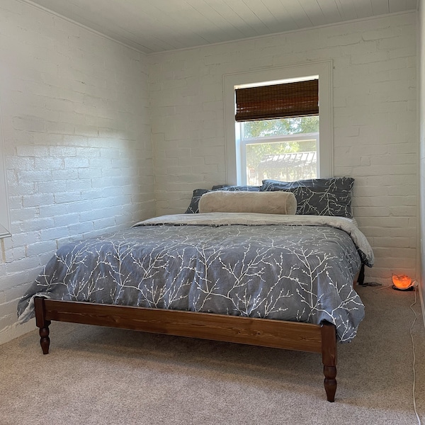 Platform (turned Leg Option) Wooden Bed Frame by Get Laid Beds - Etsy