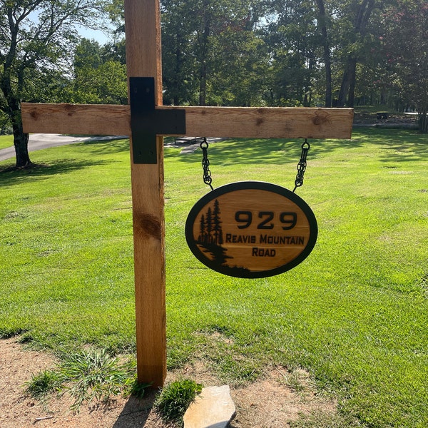 Carved Cedar Address Sign, Rustic Outdoor Estate Entrance - Etsy