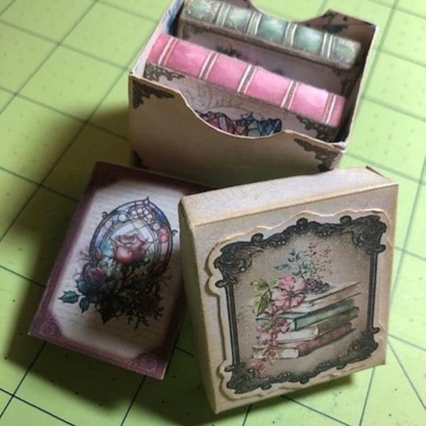 Mini Books Box, Book, Shabby, Miniature, Storage, Gift, Secret, With ...