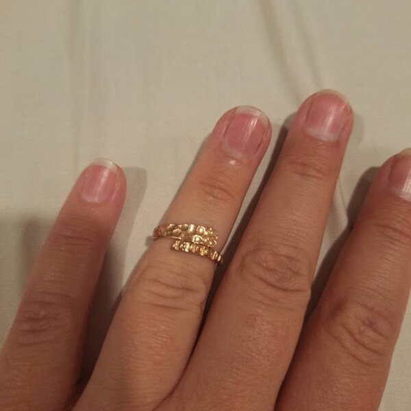 Long Hammered Ring 925 Sterling Silver, Plain Wide Band Ring, Thumb ...