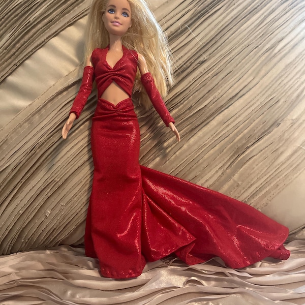 Metallic Spandex One Shoulder Top And Leggings Handmade To Fit 115 Inch Fashion Dolls New