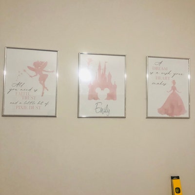 Personalised Princess Prints, Set of 3, Nursery Decor, Nursery Prints ...