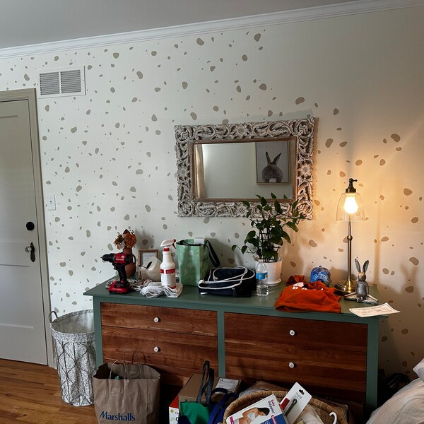 Boho Style Dalmatian Spot Wall Sticker Decals Polka Dot CARAMEL ...