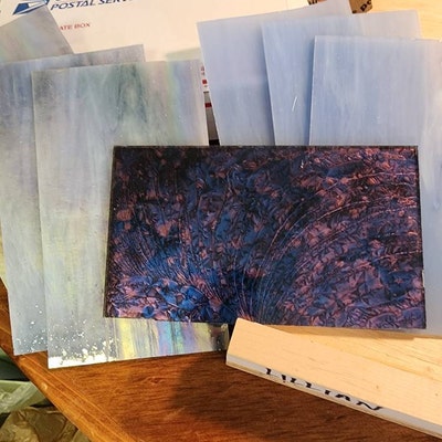 Stained Glass Sheet Clear Corteza Transparent Spectrum MOSAIC - Etsy