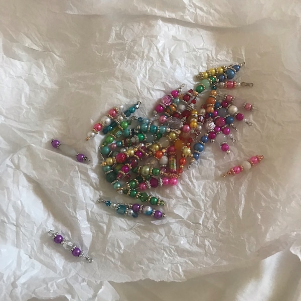 20 ORIGINAL Bead Dangles, Journal Charms, Beaded Journal Charms ...
