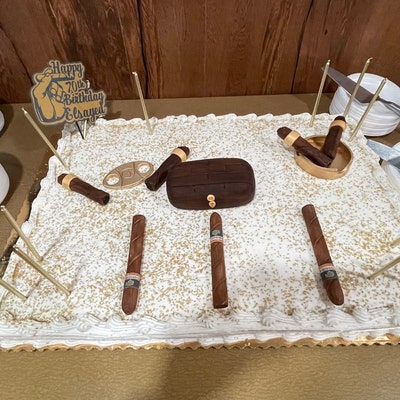 Fondant Cigar Cake Topper Fondant Humidor Cigar Topper Cigar Theme ...