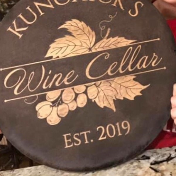 Personalized Wine Cellar Sign - Custom Wine Bar Sign, Wine Cellar Decor ...