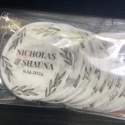 250 BULK Edible Drink Toppers Monogram Cocktail Garnishes Cocktail ...