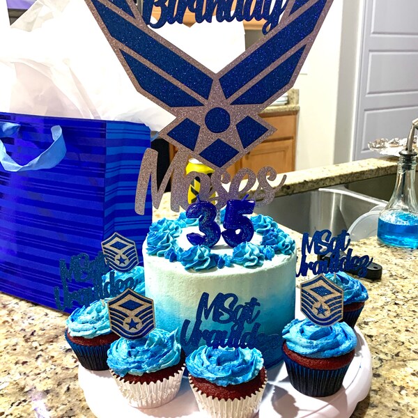 Custom Air Force Emblem Cake Topper. United States Air Force Custom ...