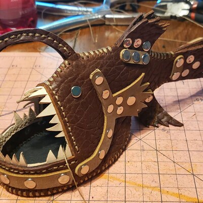 Monkfish Leather Pattern Steampunk Leather Fish Template PDF Phone ...