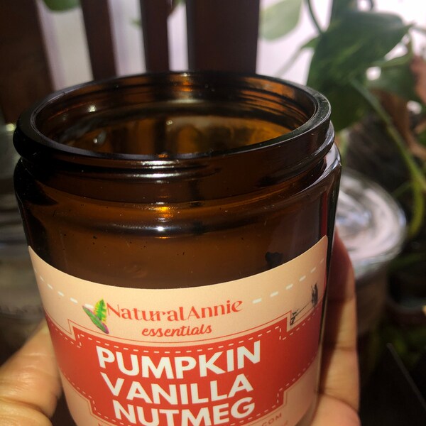 Best Seller PUMPKIN VANILLA NUTMEG 9oz Soy Candle | Non-toxic Fall ...