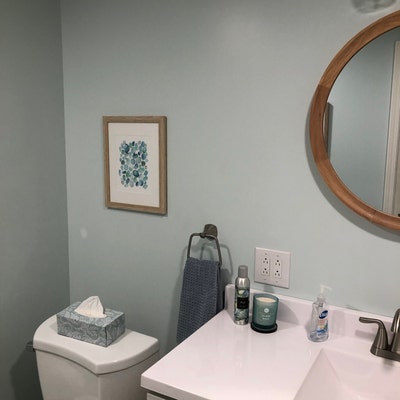 Sea Glass Abstract Art Print, Modern Coastal Wall Art, Blue Green Beach ...