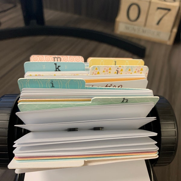 Rolodex Cards Double Sided 4 Color Set - Etsy