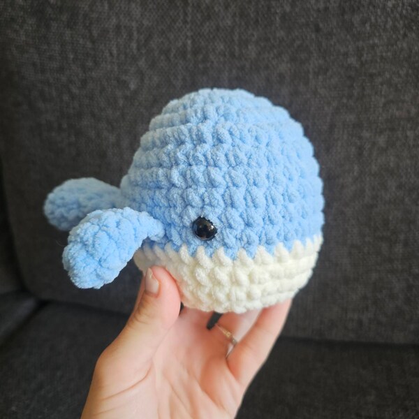 No Sew Whale Crochet Pattern, Crochet Blue Whale Amigurumi Pattern ...