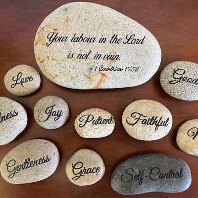 Engraved Inspirational Stones Mothers Day Stone, Carved Stone, Namesake ...