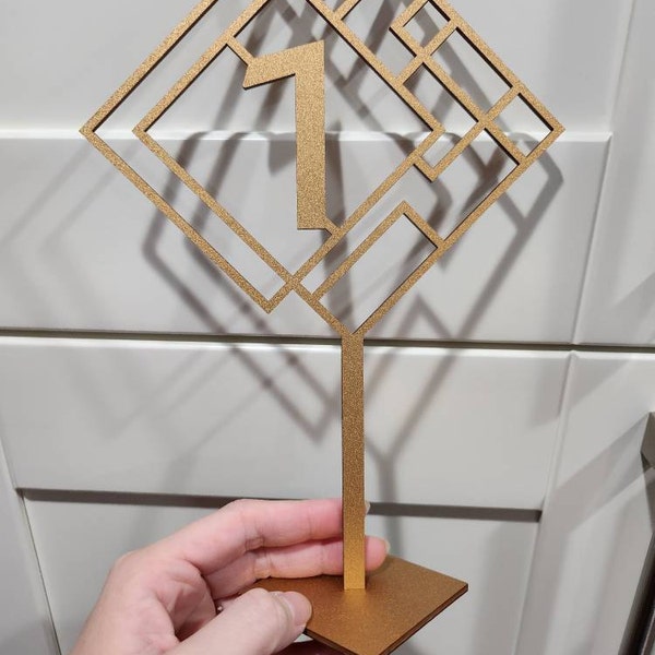 Tall Art Deco Table Numbers | Wedding Table Numbers | Wood Table ...