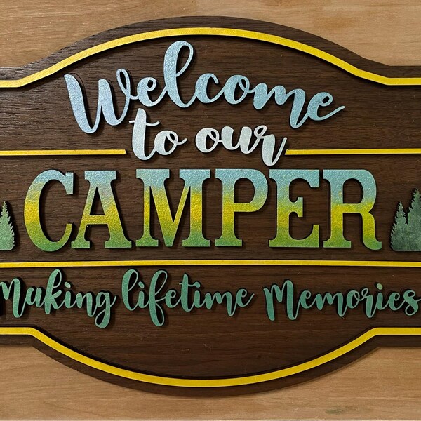 Welcome to Our Camper Digital File - Making Lifetime Memories Door Sign ...