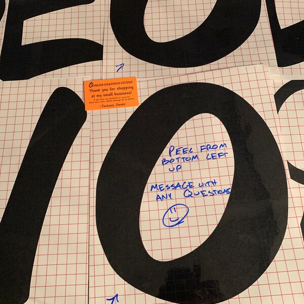 Vinyl Removable Letter Stickers - Peel and Stick Alphabet Number ...