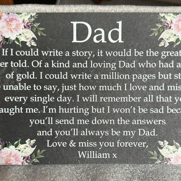 Personalised Memorial Plaque, Grave Marker, Robin Bench Plaque, in ...