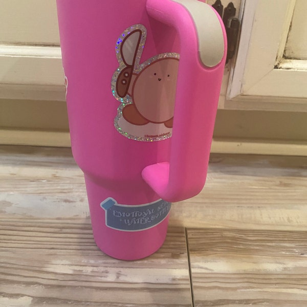 Pink Blob Sticker | Waterproof | Glittery Sticker | Vinyl Water Bottle ...